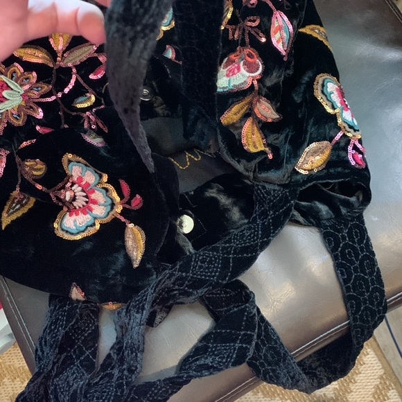 Johnny Was | Bags | Johnny Was Brenda Velvet Embroidered Sequin Floral ...
